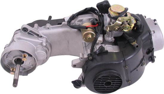 Motorblok compleet China scooter GY6 10 inch wiel met Lange achteras ...