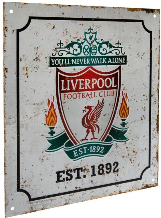 Liverpool FC Retro Logo Teken (Off-White) | bol.com