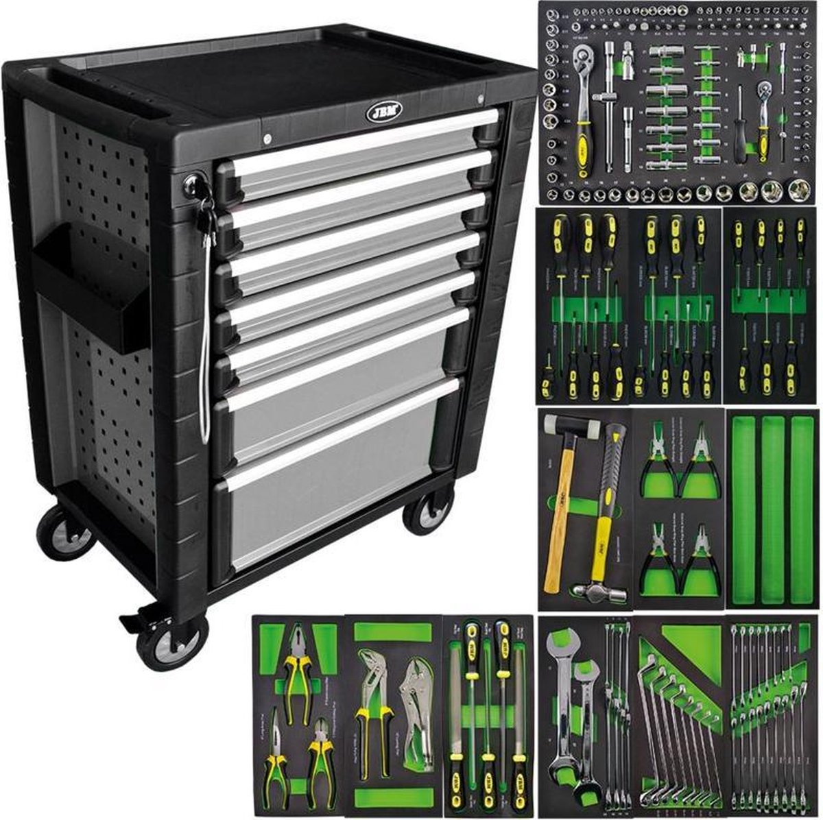 JBM Tools | Gereedschapswagen met omvalbeveiliging systeem | bol.com