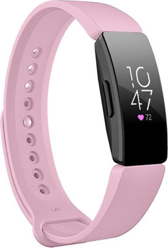 By Qubix - Fitbit Inspire HR siliconen bandje (Large) - Baby roze | bol.com