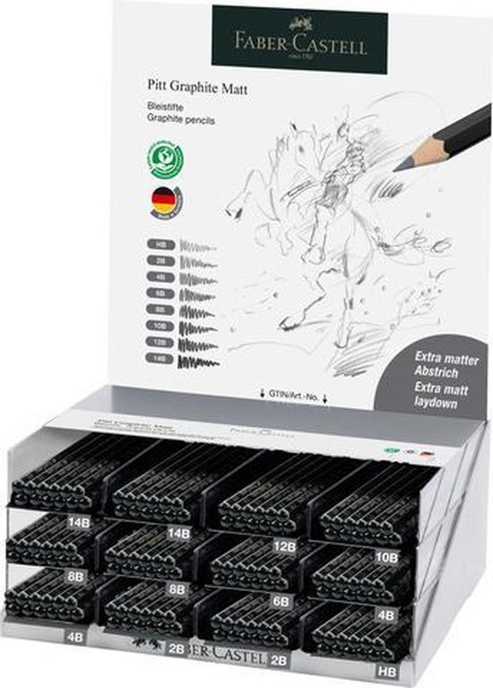 Faber-Castell grafietpotlood - Pitt Mat - display 144 stuks - FC-115230 ...