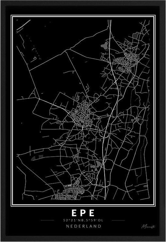 MINUSTO Poster - Dorp Epe - 59.4 X 42 Cm - Wit | bol.com