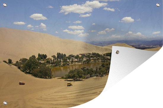 Tuinposter - Tuindoek - Tuinposters buiten - Oase middenin de woestijn ...