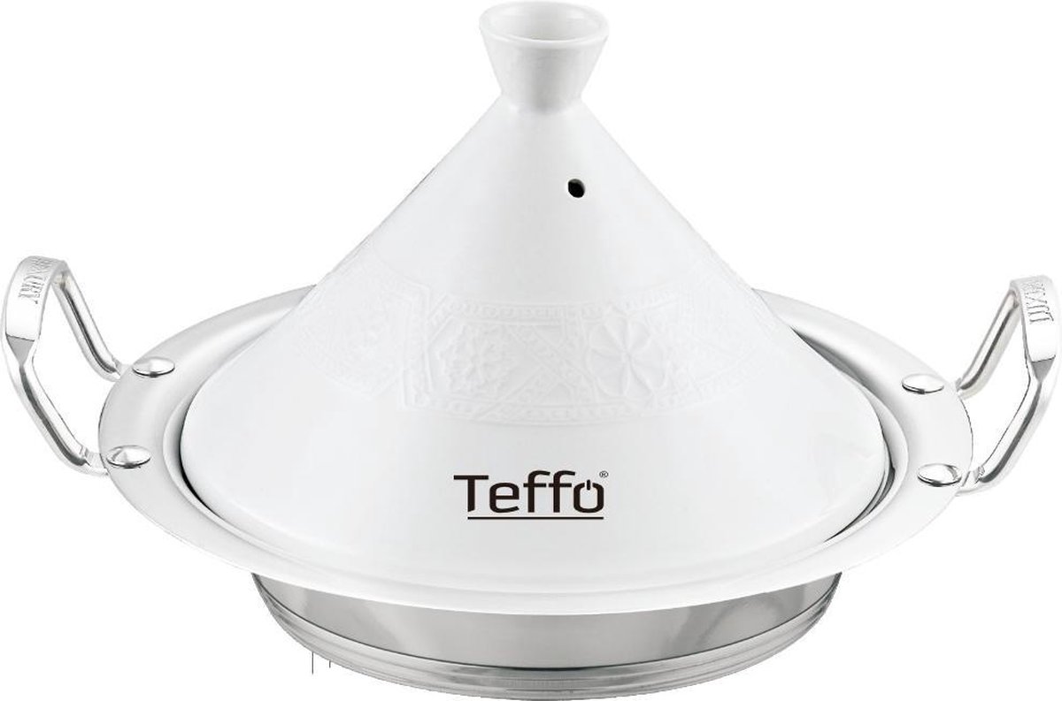Teffo Tajine 30cm Wit - Zwart | bol.com