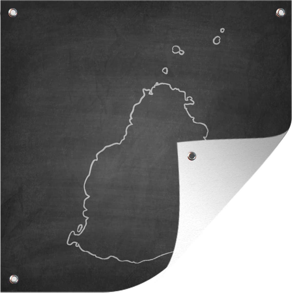 Une illustration de l'île Maurice sur un tableau noir affiche de jardin ...