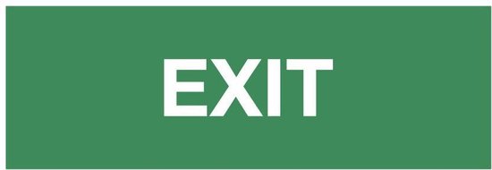 Exit sticker met tekst 200 x 75 mm | bol