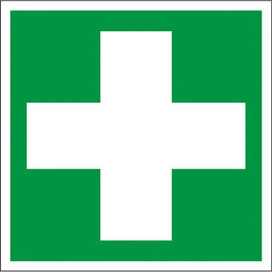 EHBO sticker - ISO 7010 - E003 200 x 200 mm | bol