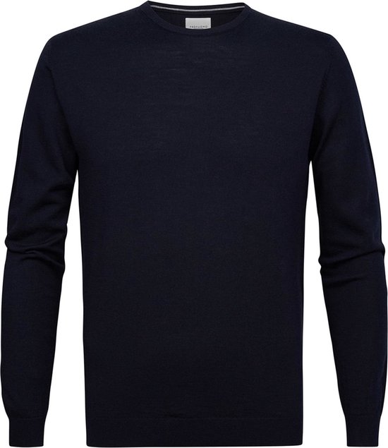 Profuomo - Pullover Merinowol Navy - Heren - Maat L - Modern-fit | bol
