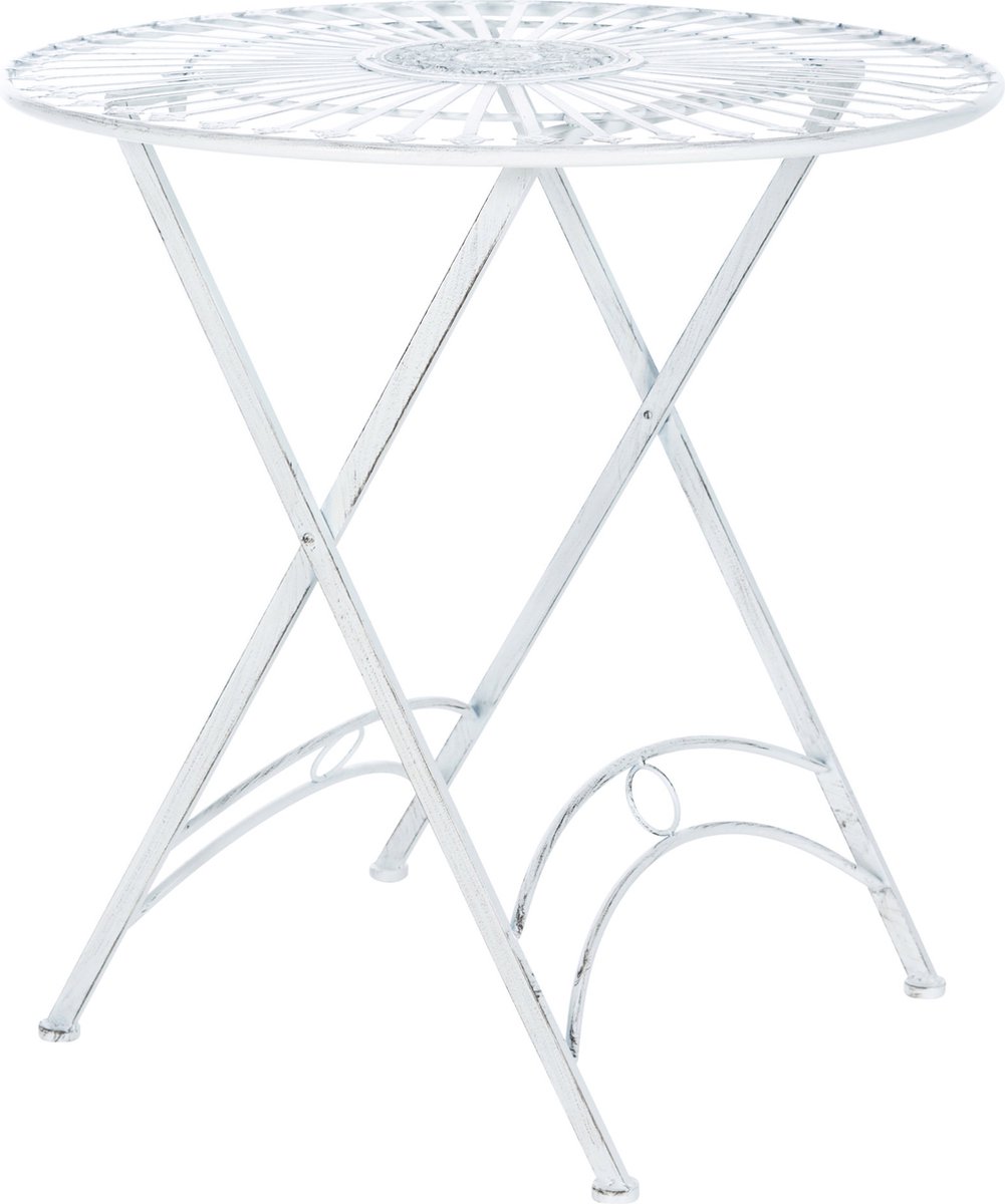 CLP Tegal Ronde Tuintafel - Inklapbaar - antiek/wit | bol.com