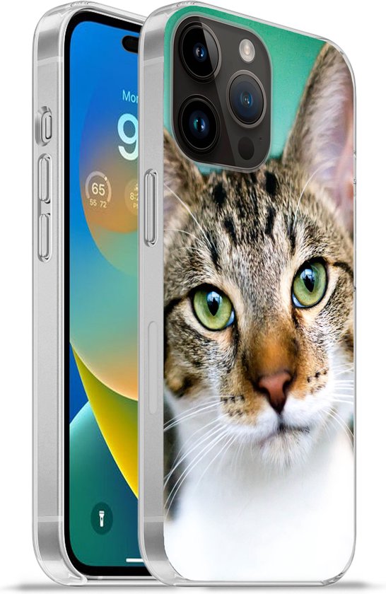 Telefoonhoesje Geschikt voorApple Iphone 14 Pro hoesje - Kat - Potret ...