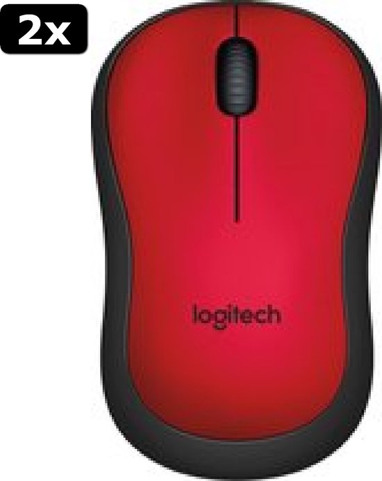 2x Logitech M220 Silent - Draadloze Muis - Rood | bol.com