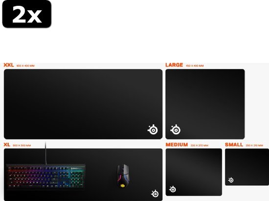 2x Steelseries Steelpad Qck+ Muismat PC | bol.com