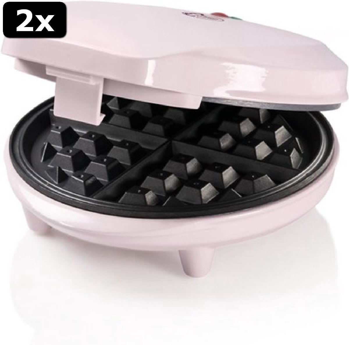 2x Bestron Wafelijzer voor Brusselse wafels, Wafelmaker voor √©√©n XL ...