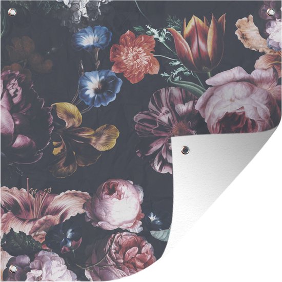 Posters de jardin Fleurs - Jardin - Blauw - 50x50 cm - Toile de jardin ...