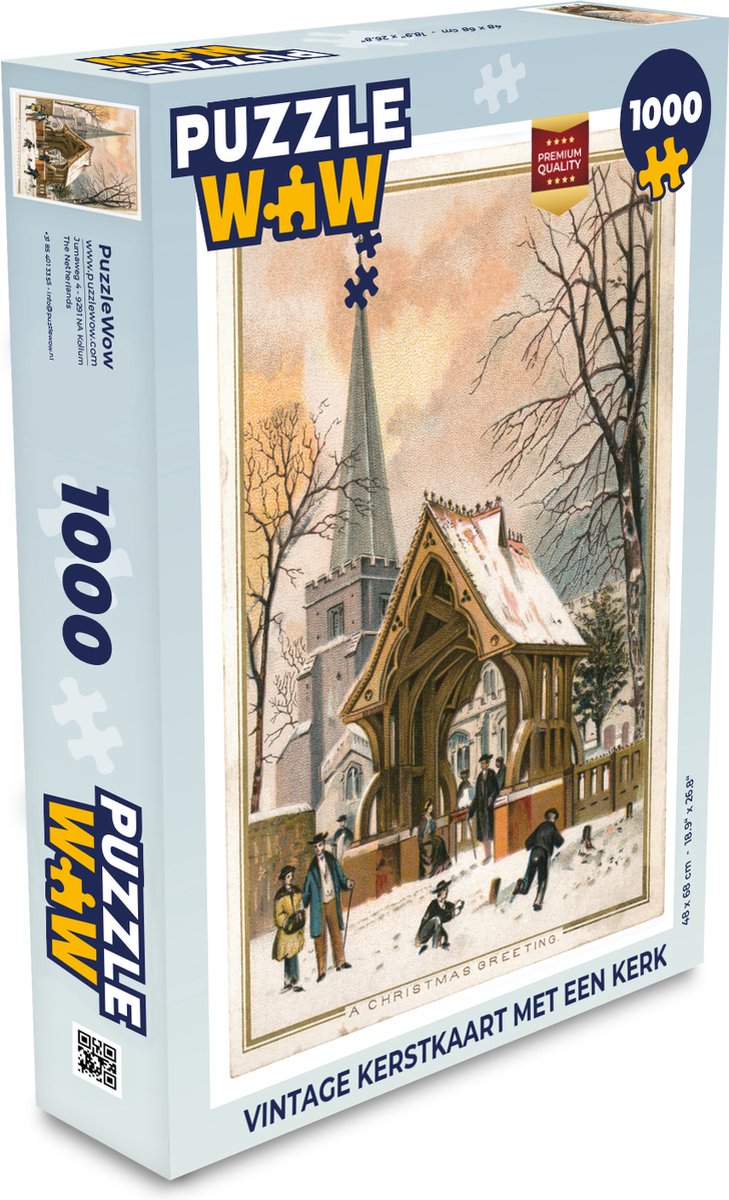 Puzzel Kerst - Winter - Retro - Legpuzzel - Puzzel 1000 stukjes ...