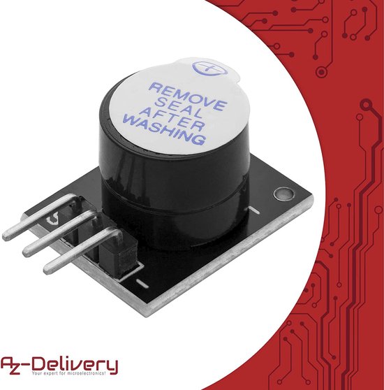 AZDelivery 3 x KY-012 Actieve Piëzo-Zoemer-Alarmmodule compatibel met ...
