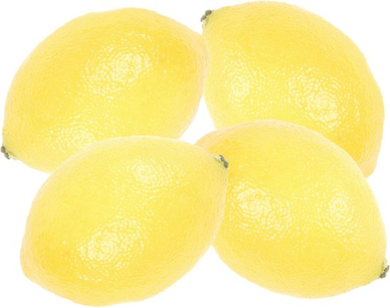Set van 4x stuks nepfruit/Kunstfruit/deco fruit gele citroen 8 cm ...