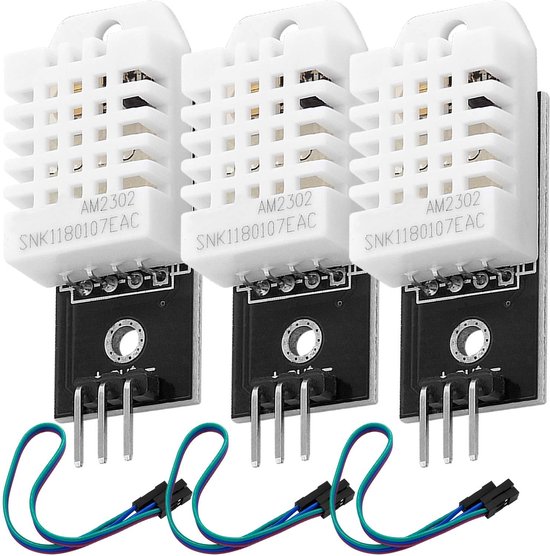 AZDelivery 3 x DHT22 AM2302 Temperatuursensor en Vochtigheidssensor met ...