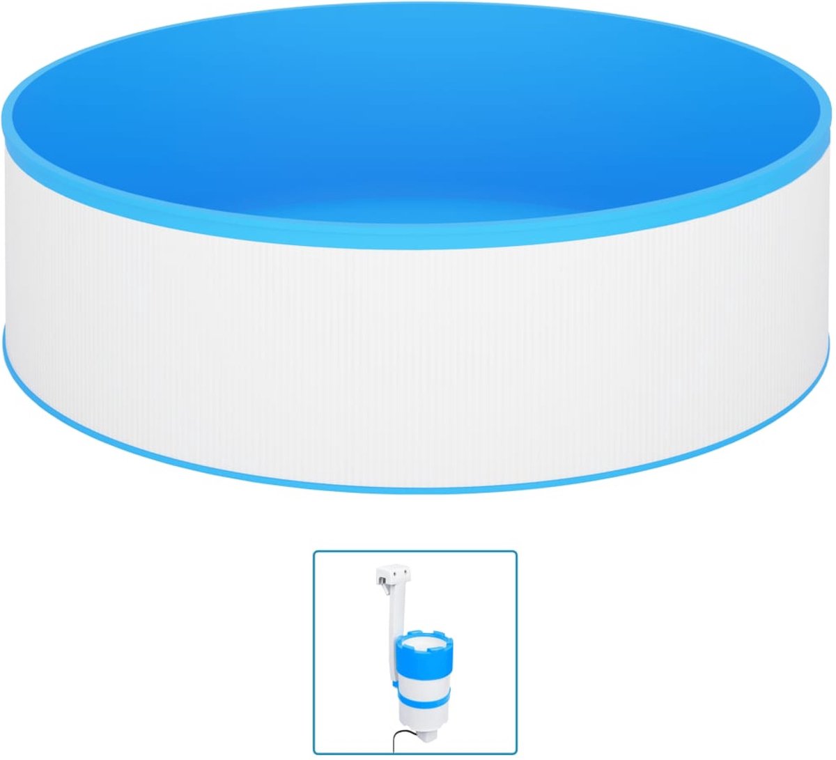 vidaXL Splasher pool met hangende skimmer en pomp 350x90 cm wit | bol.com