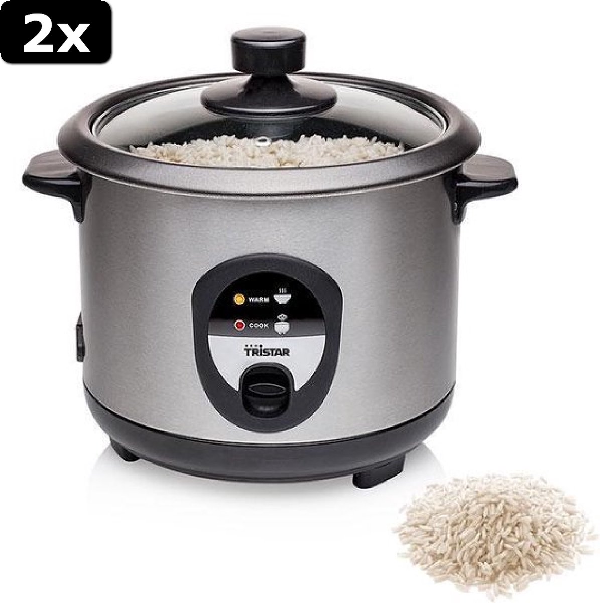 2x Cuiseur à riz Tristar RK-6126 1 Litre - Protection contre l ...