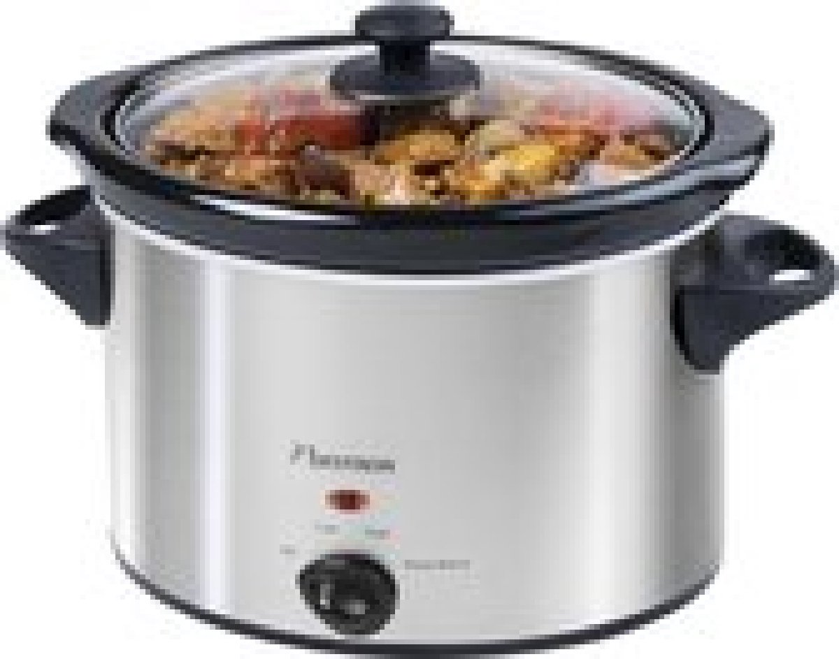 Bestron Slowcooker, met 3 programma's, keramische pan & glazen deksel ...