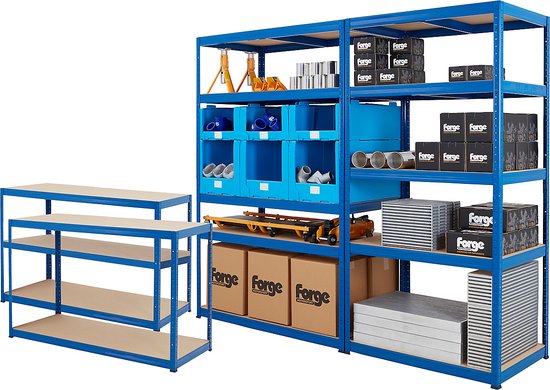 Certeo Megadeal | Set van 3x heavy duty rekken (diepte 60 cm ...