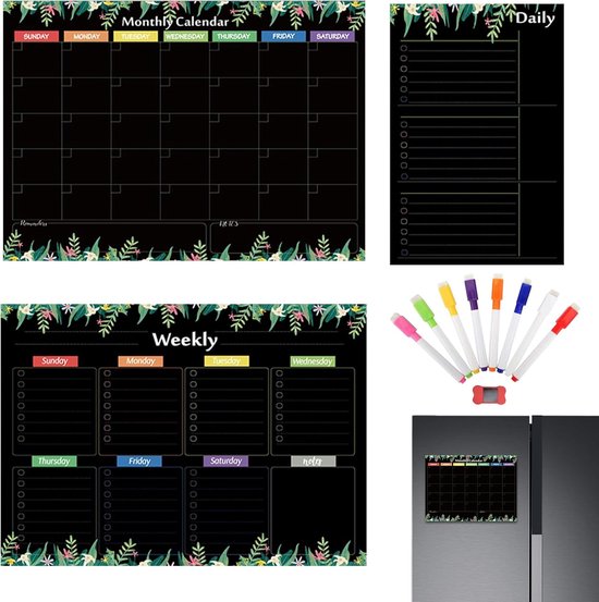 Magnetische Kalender - Koelkast Planner - Dagelijks Plannen ...