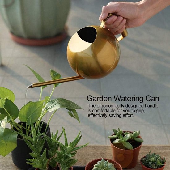 Gieter, 1 liter, lange tout roestvrij staal, outdoor, irrigatie ...