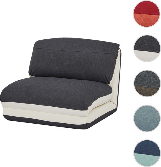 Fauteuilbed MCW-E68, slaapbank functionele fauteuil inklapbare fauteuil ...