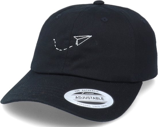 Hatstore- Tiny Paper Plane Black Dad Cap - Abducted Cap | bol