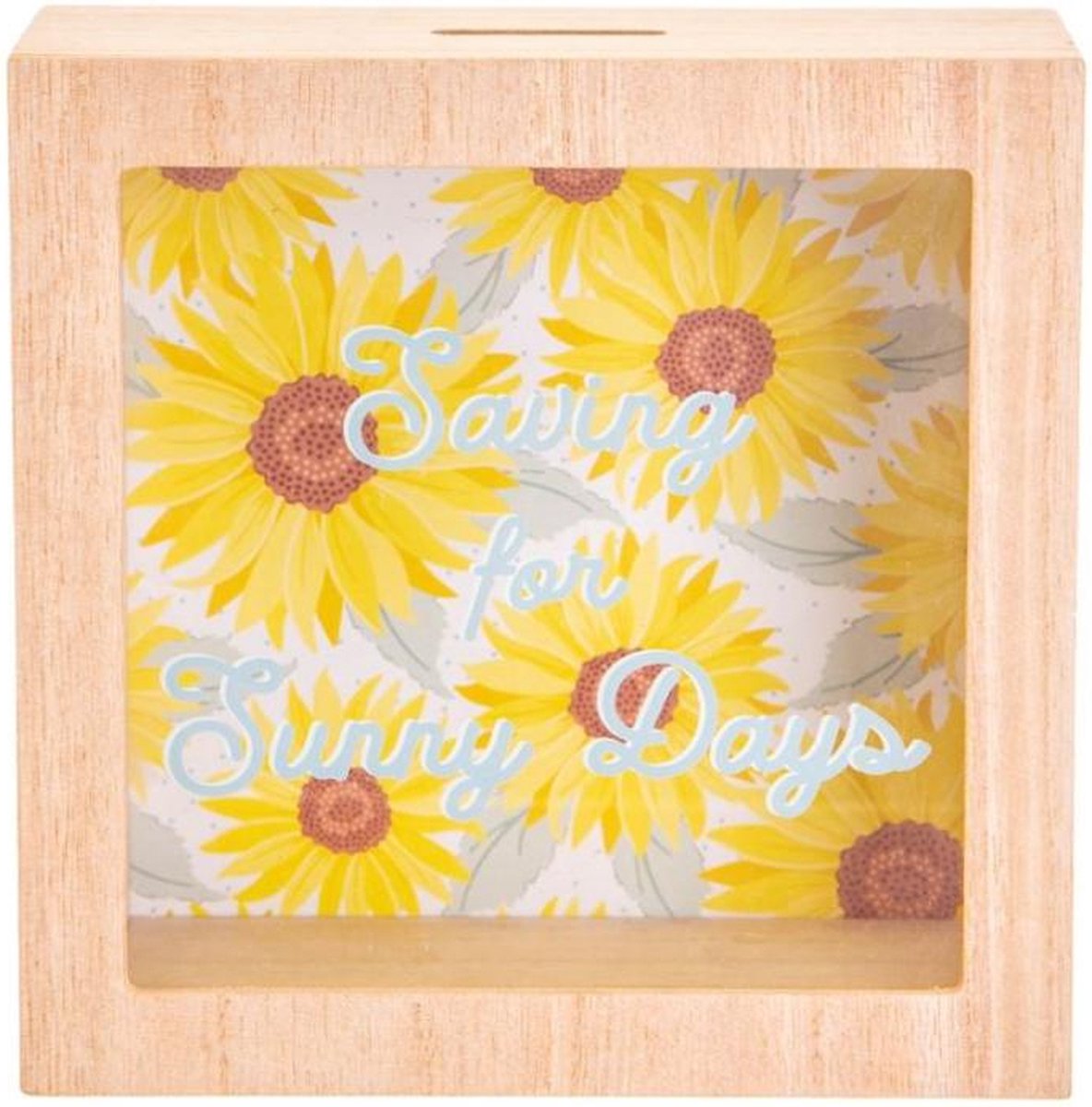Sunflower Money Box Spaarpot hout | bol.com