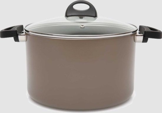 BergHOFF Kookpan met Deksel - 24 cm - Aluminium Soeppan - Beige | bol