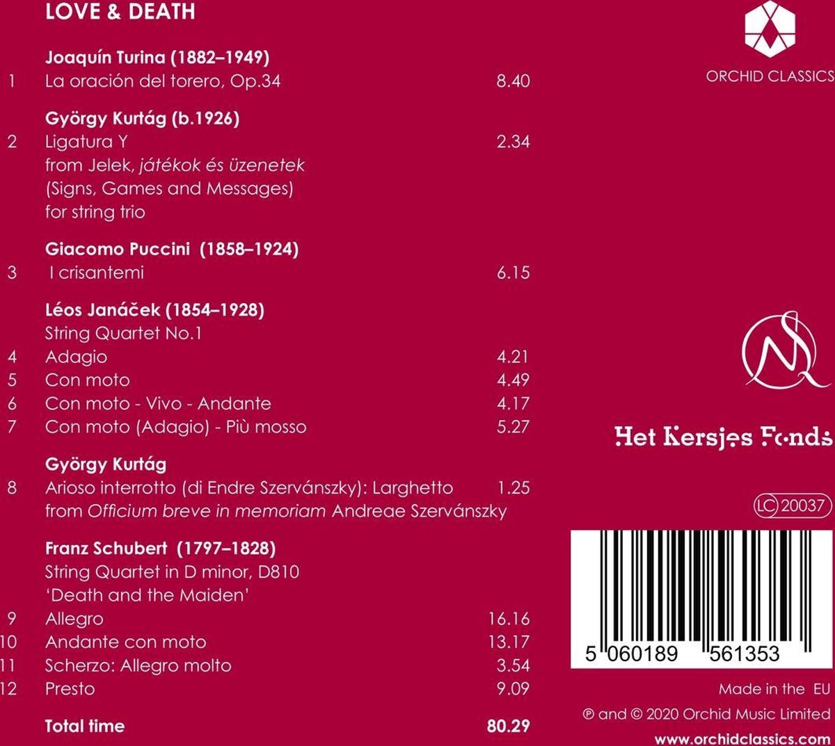 Navarra String Quartet - Love & Death (CD), Navarra String Quartet ...