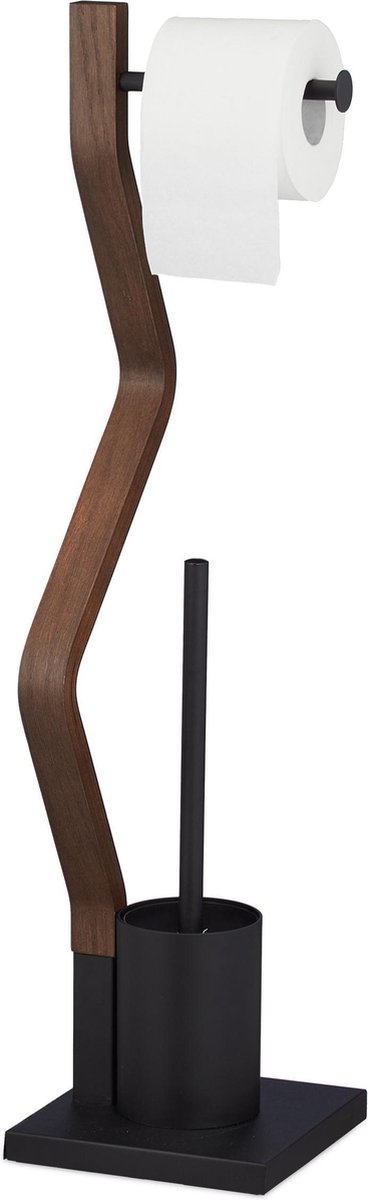 Relaxdays toiletbutler staand - toiletrolhouder - borstelhouder - wc ...