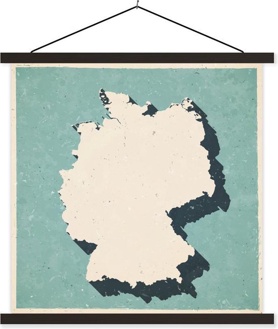 Posterhanger incl. Poster 90x90 cm - Schoolplaat - Vintage kaart van ...