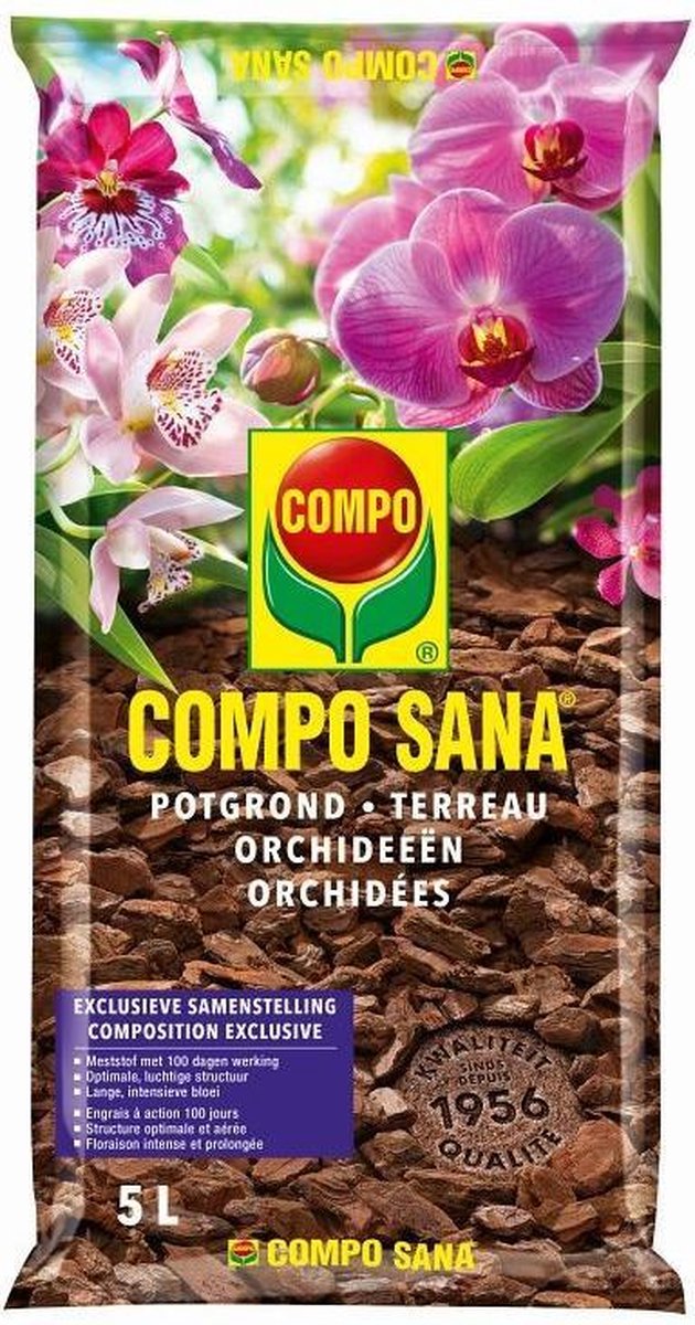 COMPO SANA Potgrond Orchideeën - incl. meststof met 100 dagen lange ...