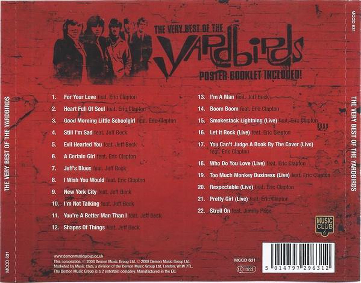Very Best of the Yardbirds [Music Club], The Yardbirds | CD (album ...