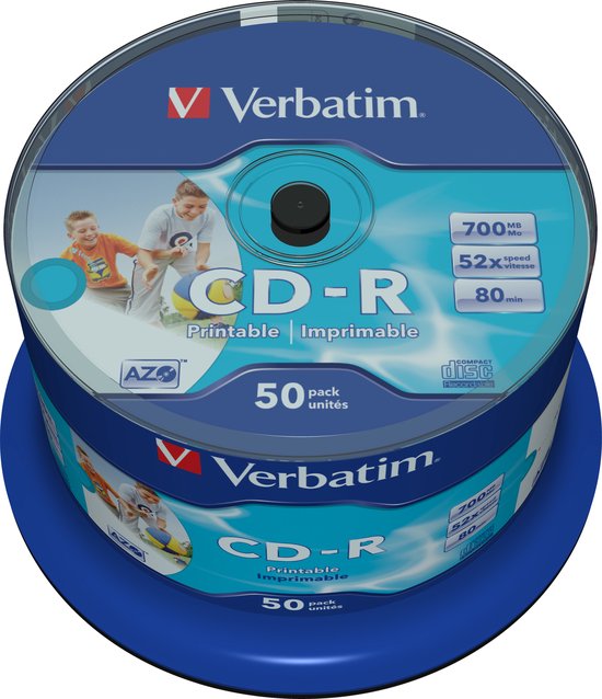 Verbatim DataLifePlus - Printable - CD-R - 52x 700 MB | bol