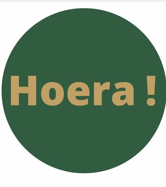 Cadeaustickers kadostickers Hoera Groen | bol