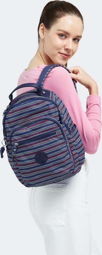 Kipling Seoul S Rugzak - Blue Geo Print | bol