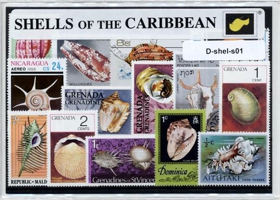 Schelpen van de caribbean – Luxe postzegel pakket (A6 formaat ...