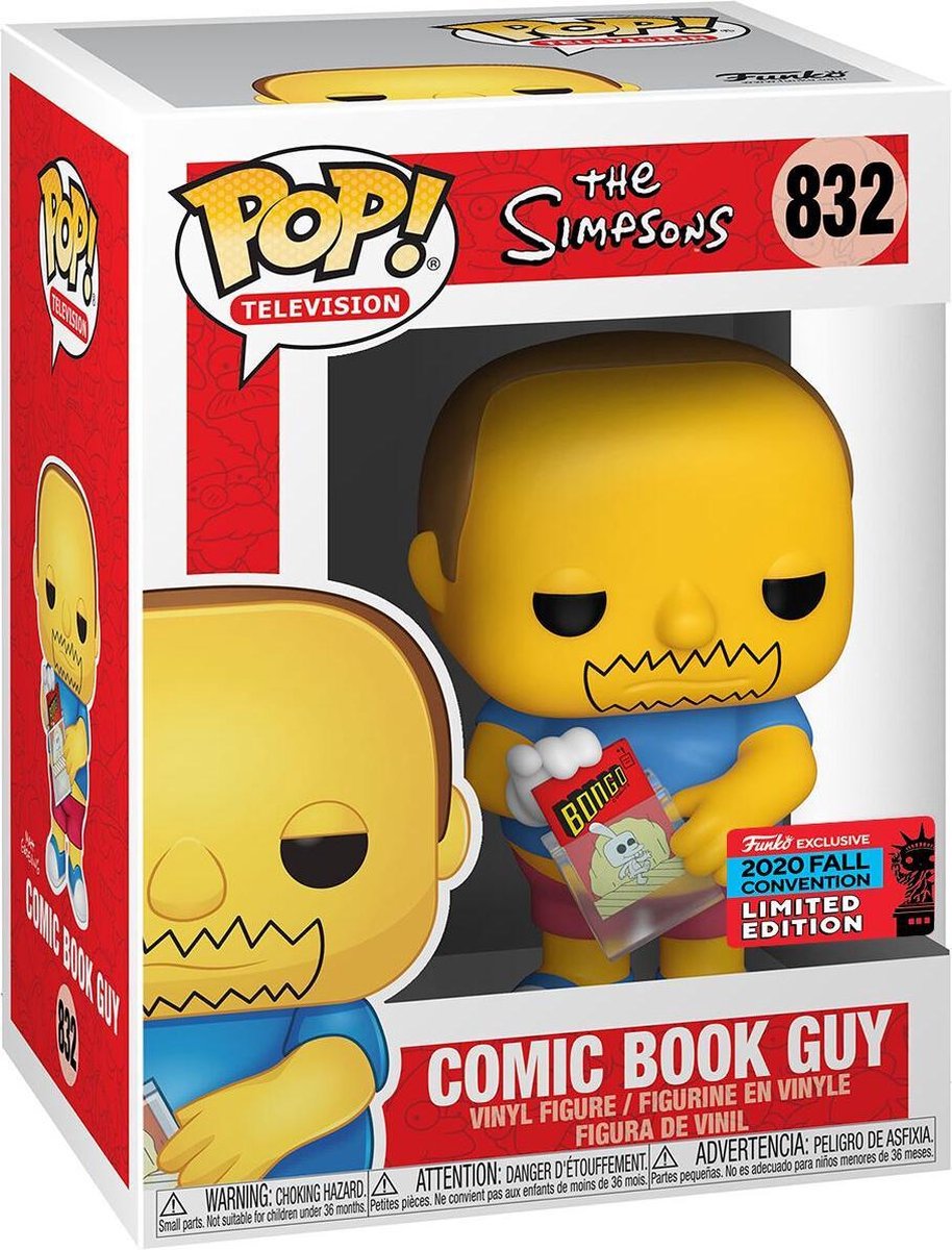 Funko Comic Book Guy - Funko Pop! Animation - The Simpsons Figuur - 9cm ...