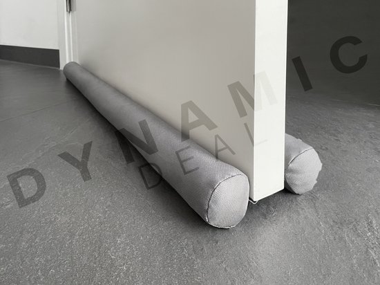 Dubbele tochtrol - 82 cm - tocht rol - tochtstopper - grijs | bol