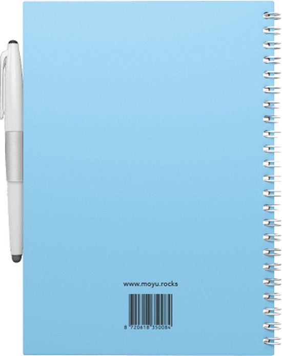 MOYU - Sky Blue Notebook - Uitwisbaar Notitieboek A5 Premium | bol