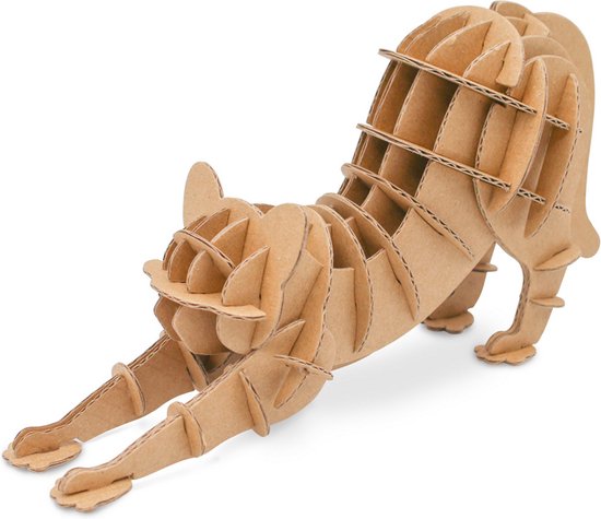 3D Model Karton Puzzel - Kat Small - DIY Hobby Knutselen - 17.5x9x5cm | bol