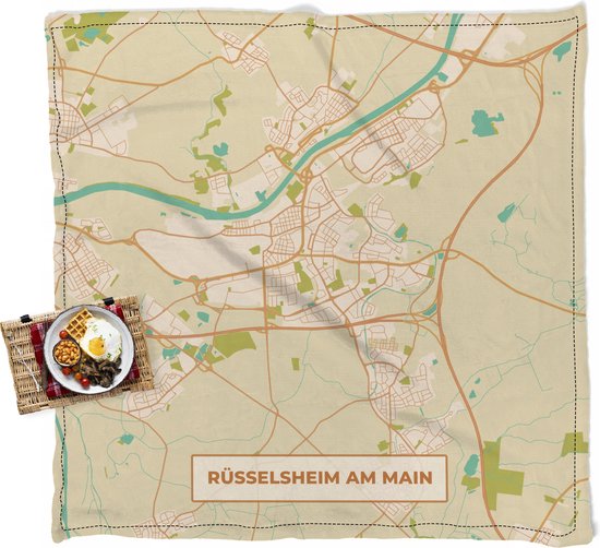 Picknickkleed - Buitenkleed - Plattegrond - Rüsselsheim am Main - Kaart ...