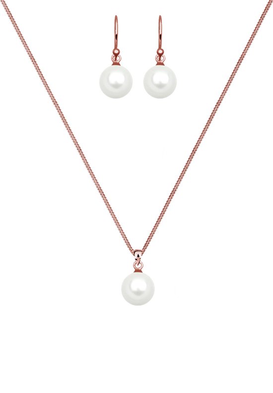 Elli Dames Sieraden Set Dames Set Basic met Schelpkern Kralen in 925 ...