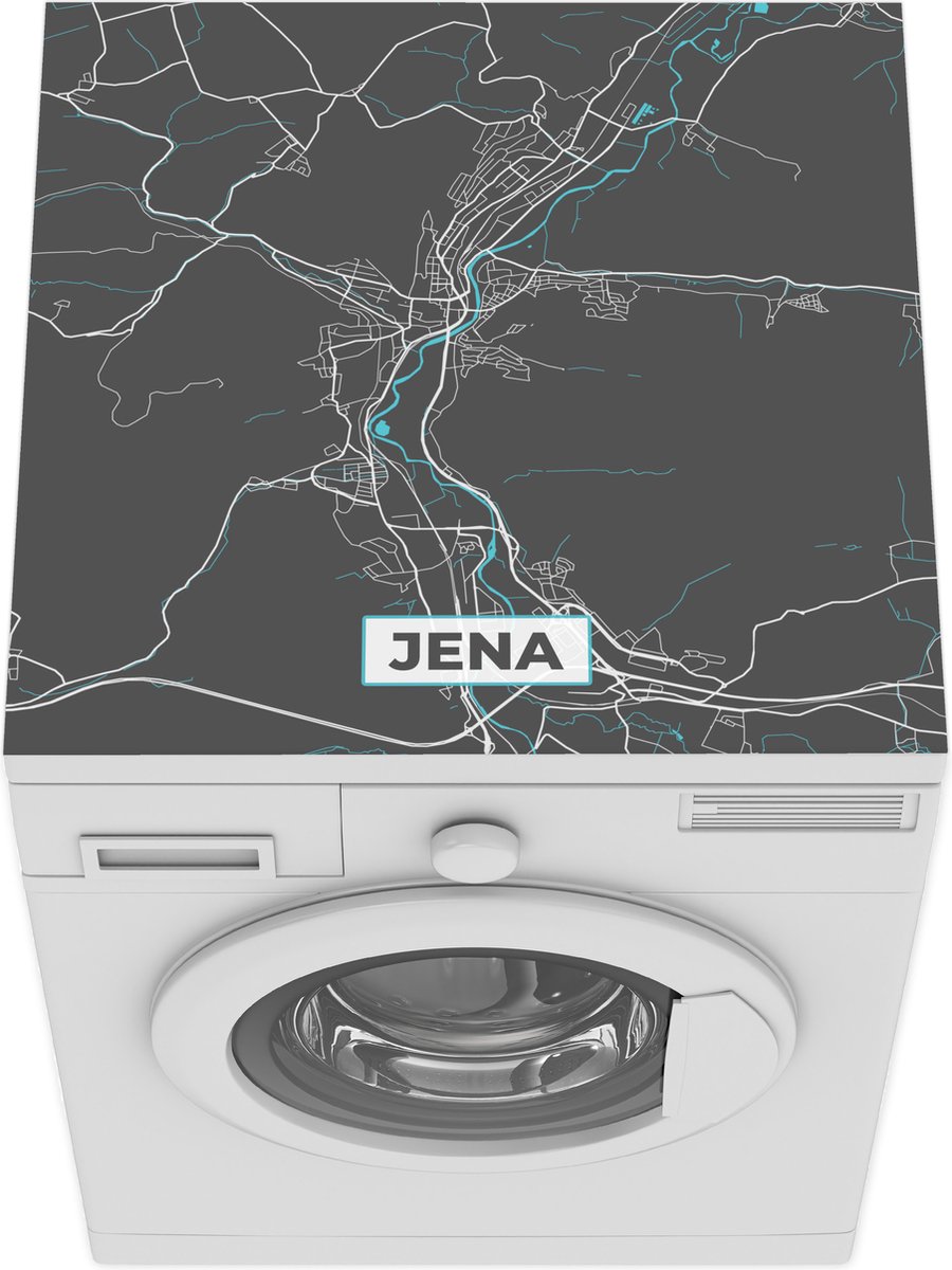 Wasmachine beschermer - Wasmachine mat - Plattegrond – Jena – Blauw ...