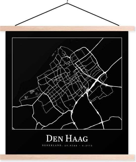 Posterhanger incl. Poster 60x60 cm - Schoolplaat - Plattegrond - Den ...