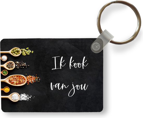 Sleutelhanger - Ik kook van jou - Partner - Quotes - Spreuken - Kruiden ...